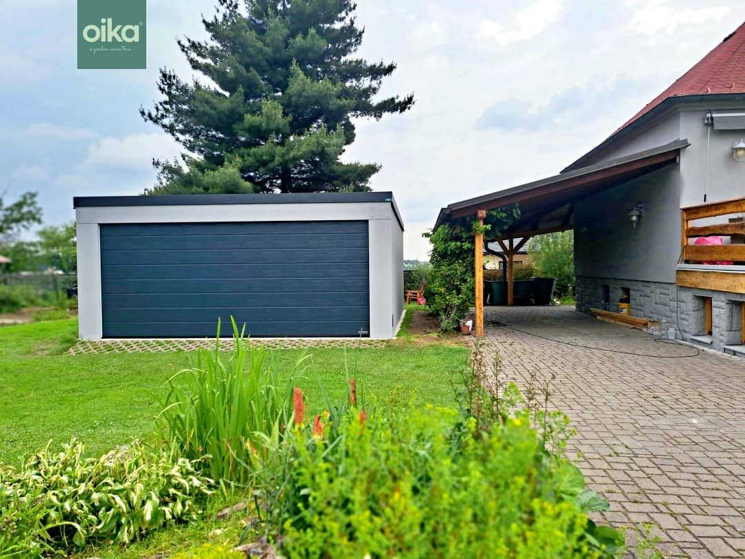 Garáž pro 2 auta s širokými vraty 5,8 x 6 m - oika®
